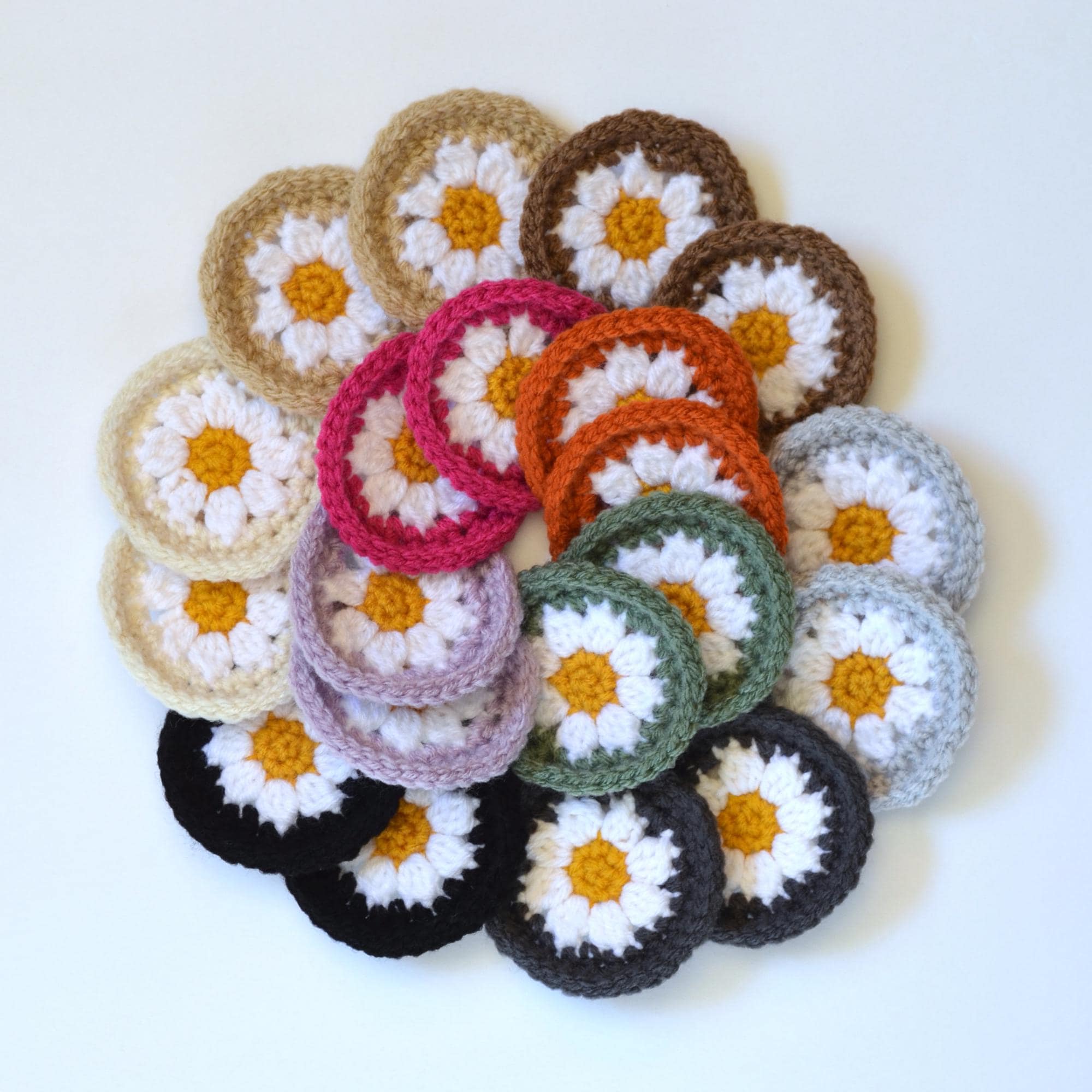Cottage Daisy Car Coaster Set, Flower Decor Car Interior, Cute Cup ...