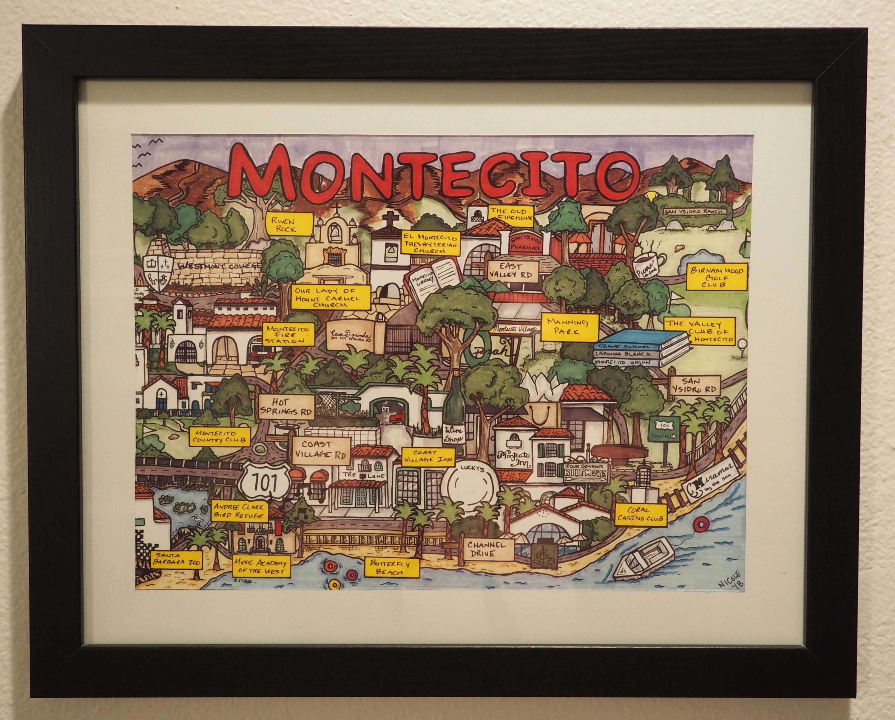 Montecito Map - Etsy