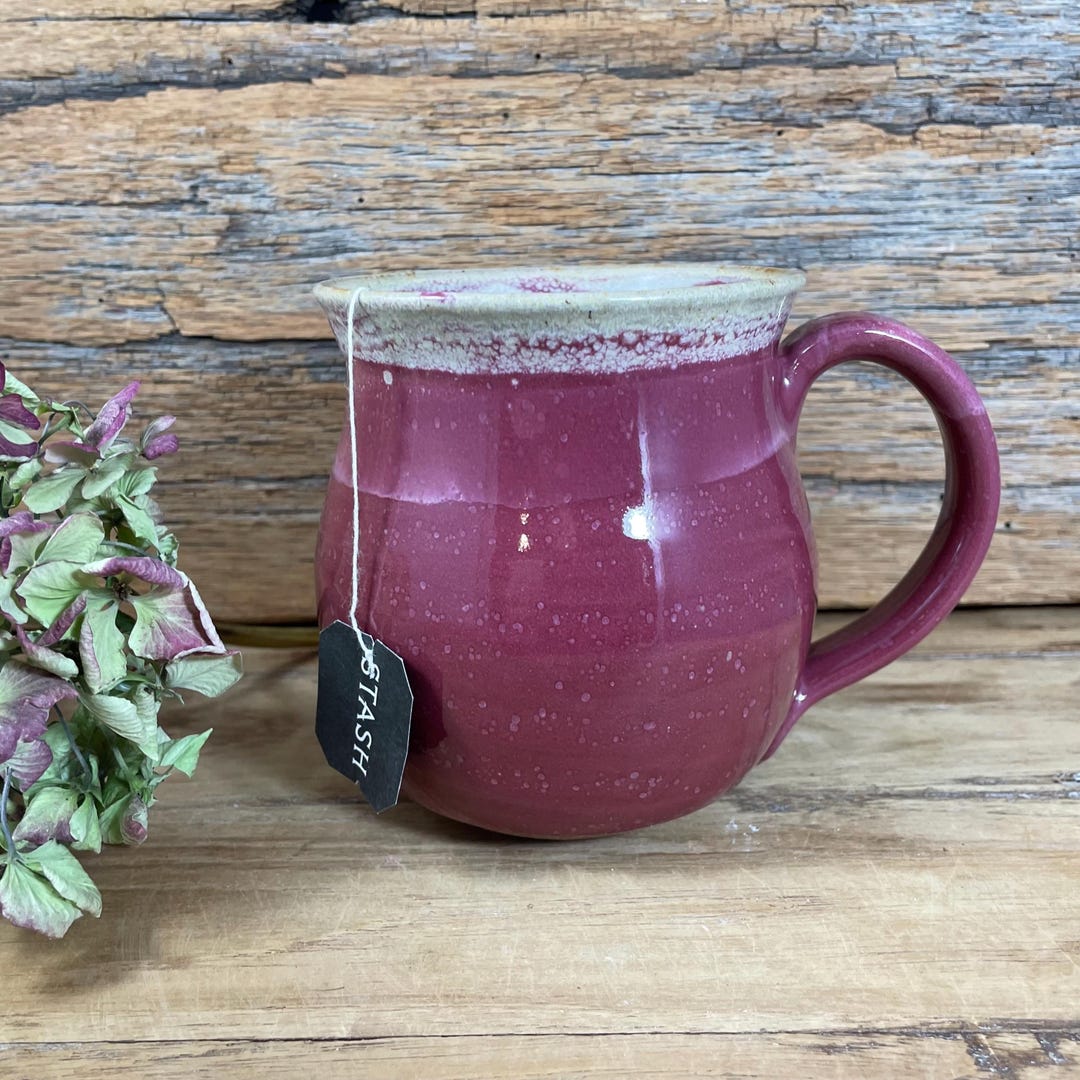 Large Pink Ceramic Mug / Handmade Pottery Coffee Mug / Tea Mug / Pastel ...