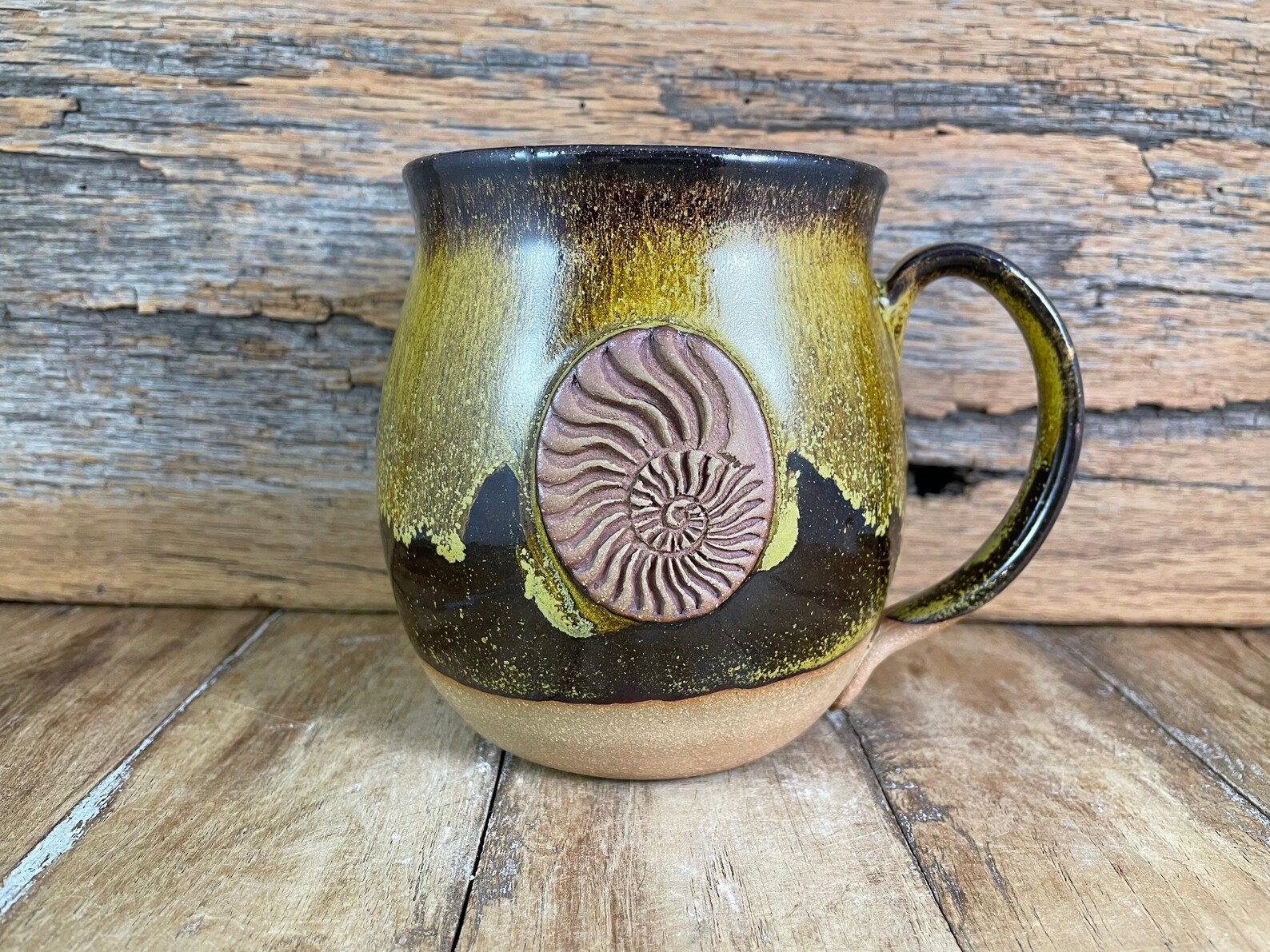 Large Ceramic Seashell Coffee Mug / Handmade Pottery Tea Mug | Etsy