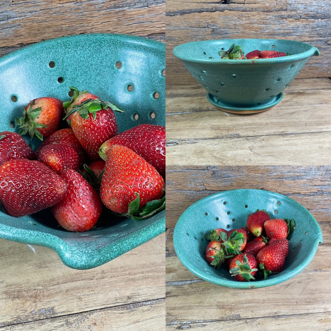 Ceramic Strainer / Handmade Pottery Colander / Fruit Colander ...