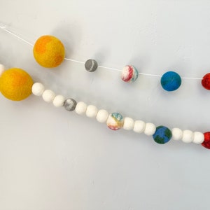 Felt Solar System Garland for Children's Bedroom or Classroom - Sun and ...