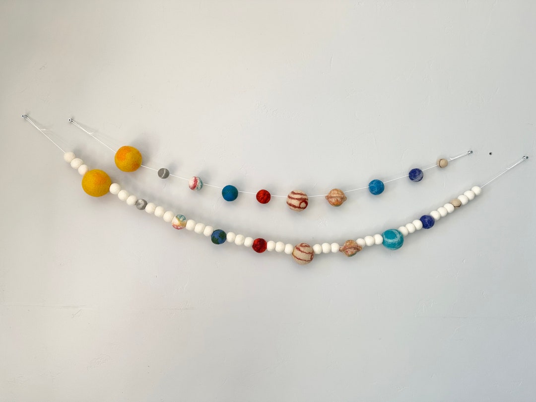 Felt Solar System Garland for Children's Bedroom or Classroom - Sun and ...