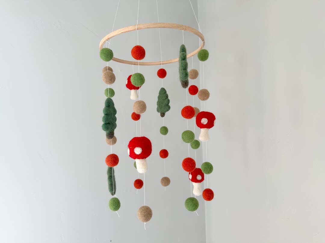 Customizable Mushroom & Tree Ceiling Mobile - Woodland Fungi Themed ...