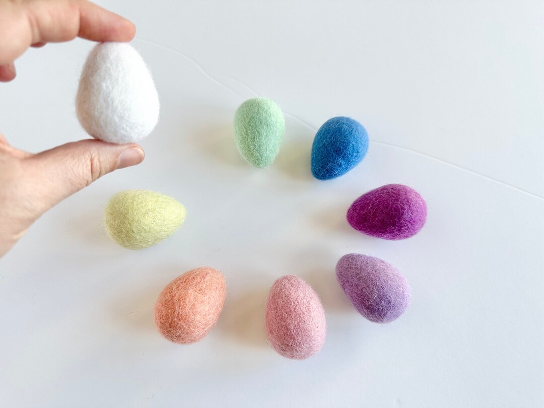 Pastel Rainbow Felt Egg Toy - Choose Your Color(s) - Spring Montessori ...