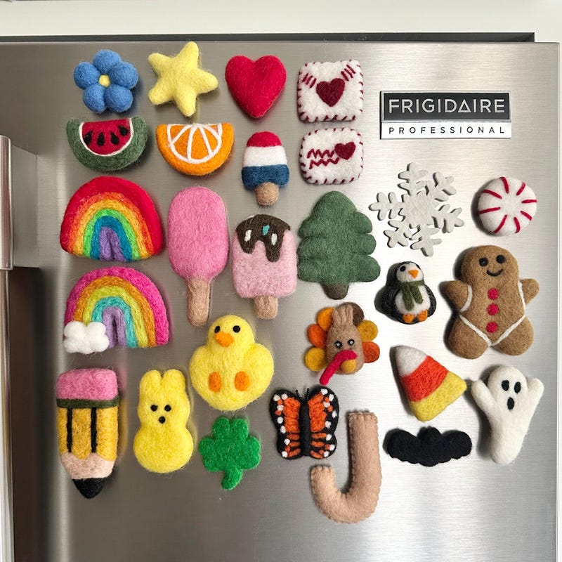Felt Gingerbread Magnets - Etsy