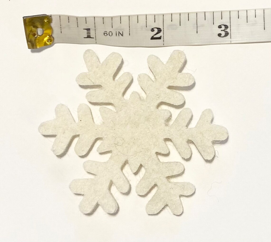 Customizable Snowflake Felt Ball Garland Wool Felted Snow - Etsy