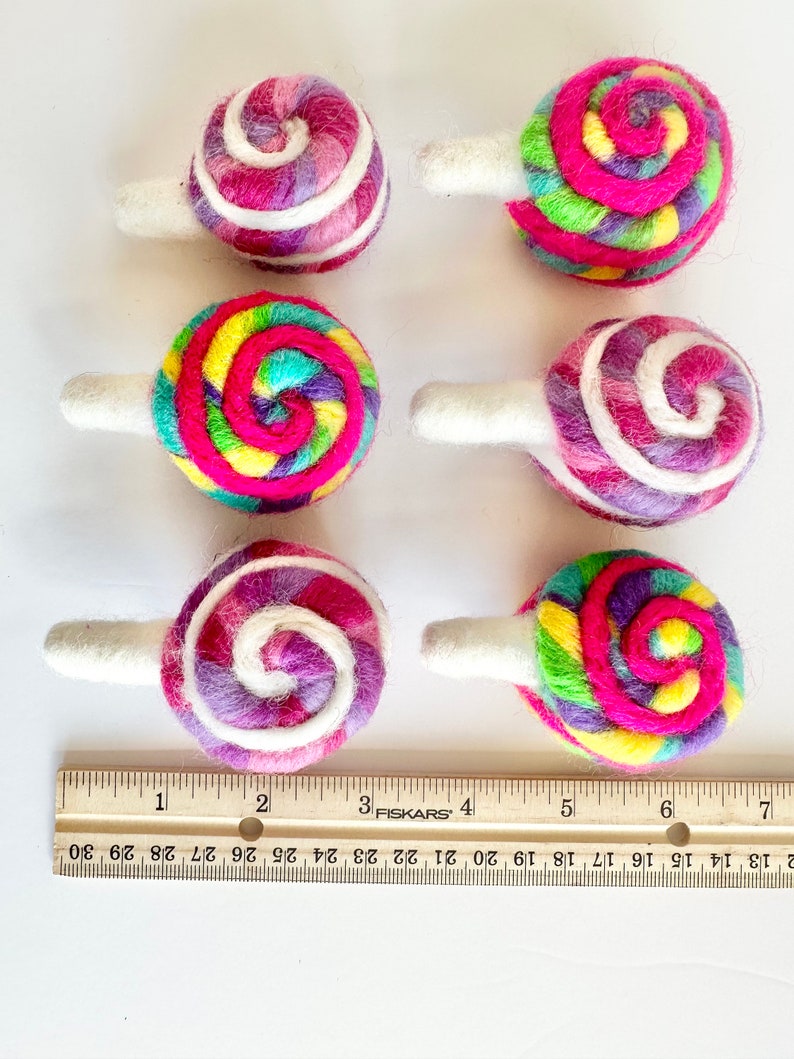 Felt Ice Cream Cone or Lollipop Ornament - Felted Wool Frozen Treats ...