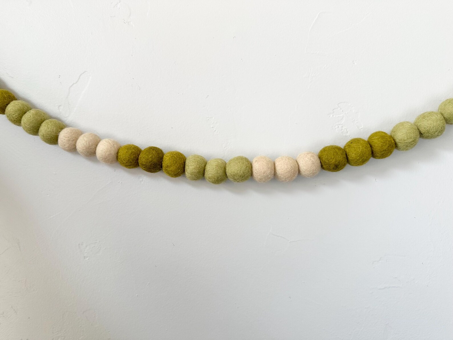 Customizable Color Block Garland - Olive Green, Sage Green, Cream ...