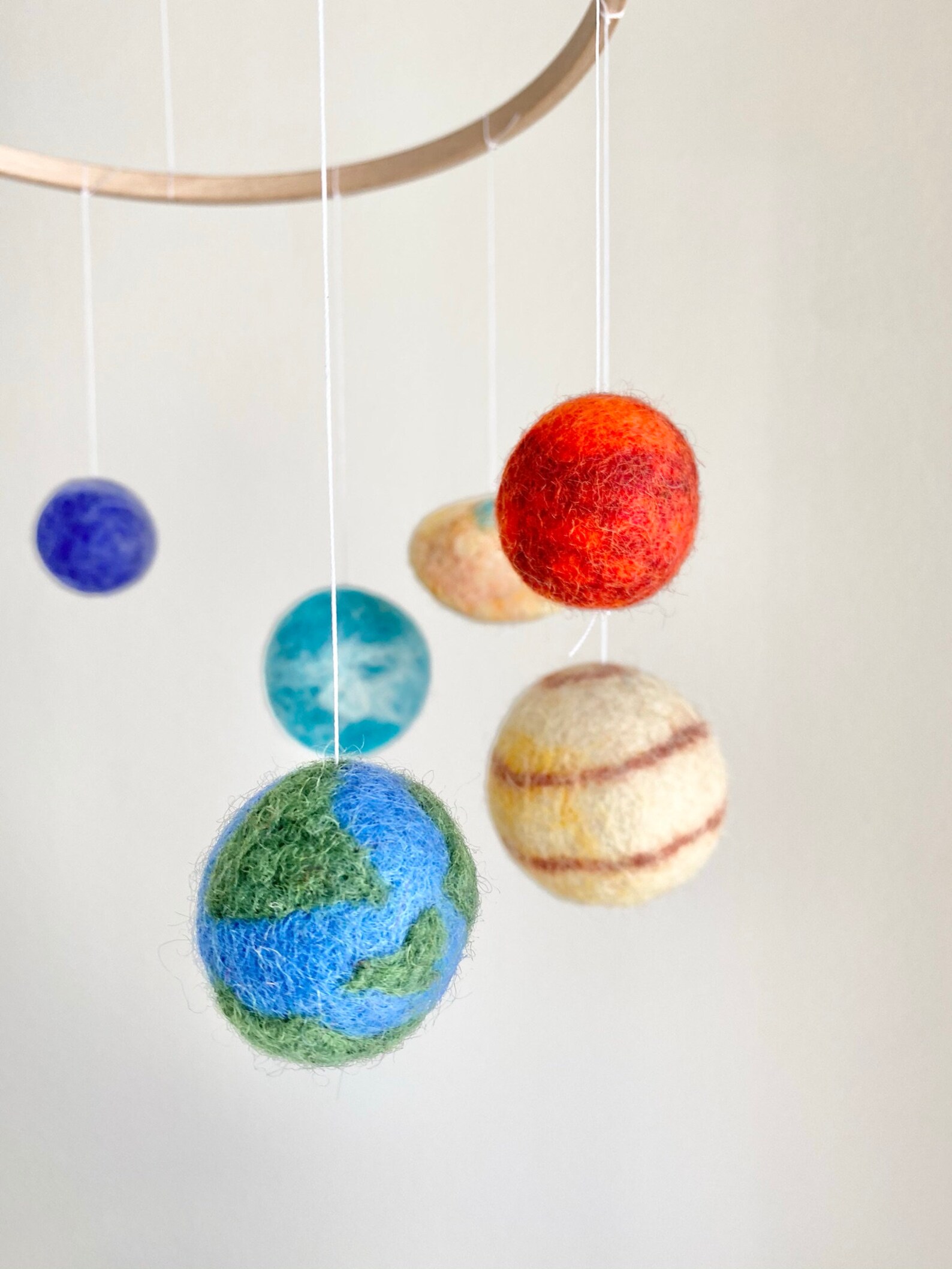 Felted Solar System Ceiling Mobile for Baby's Nursery - Etsy