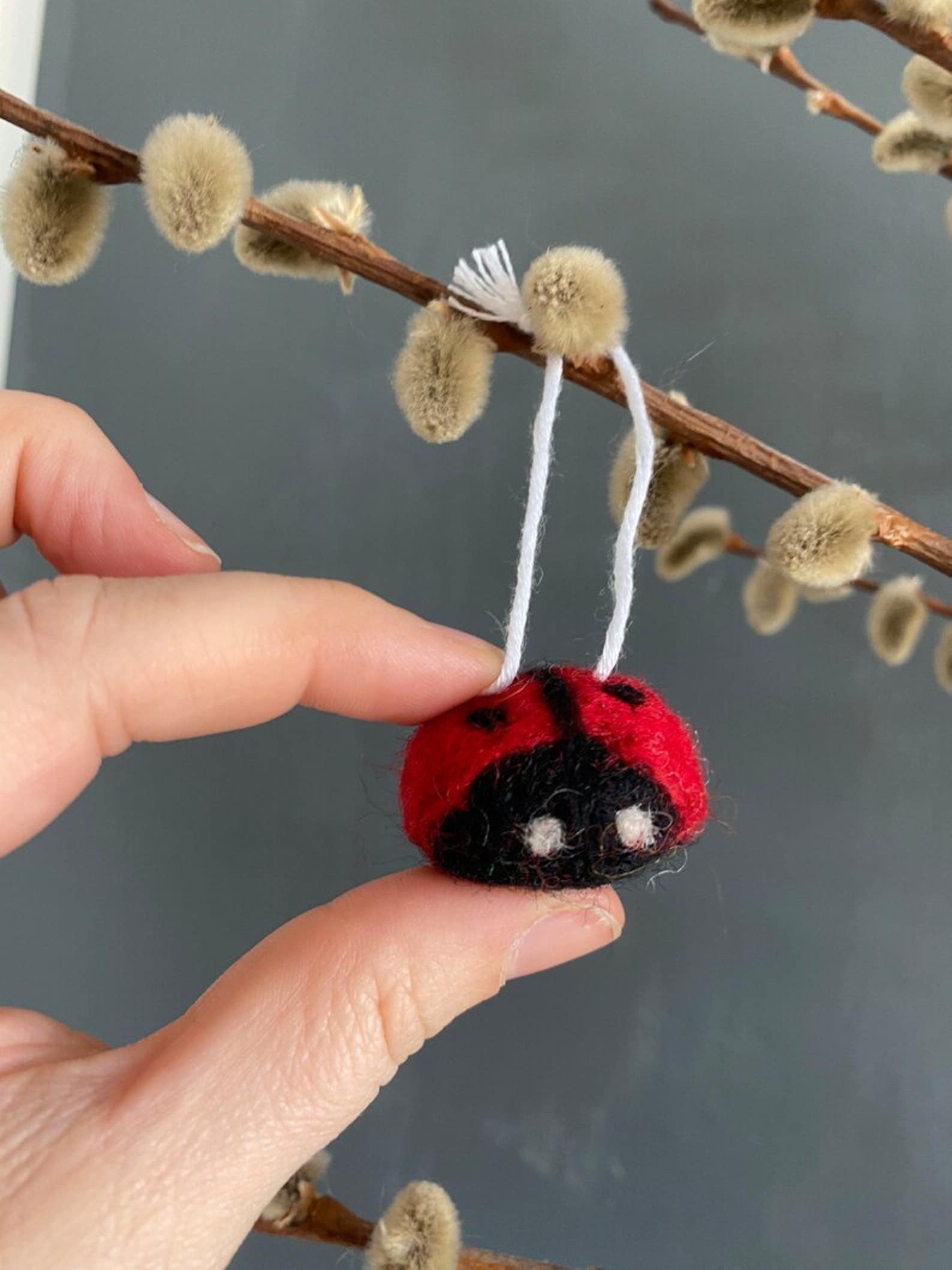 Felted Red Lady Bug Wool Felt Ladybug for Crafting Garlands - Etsy
