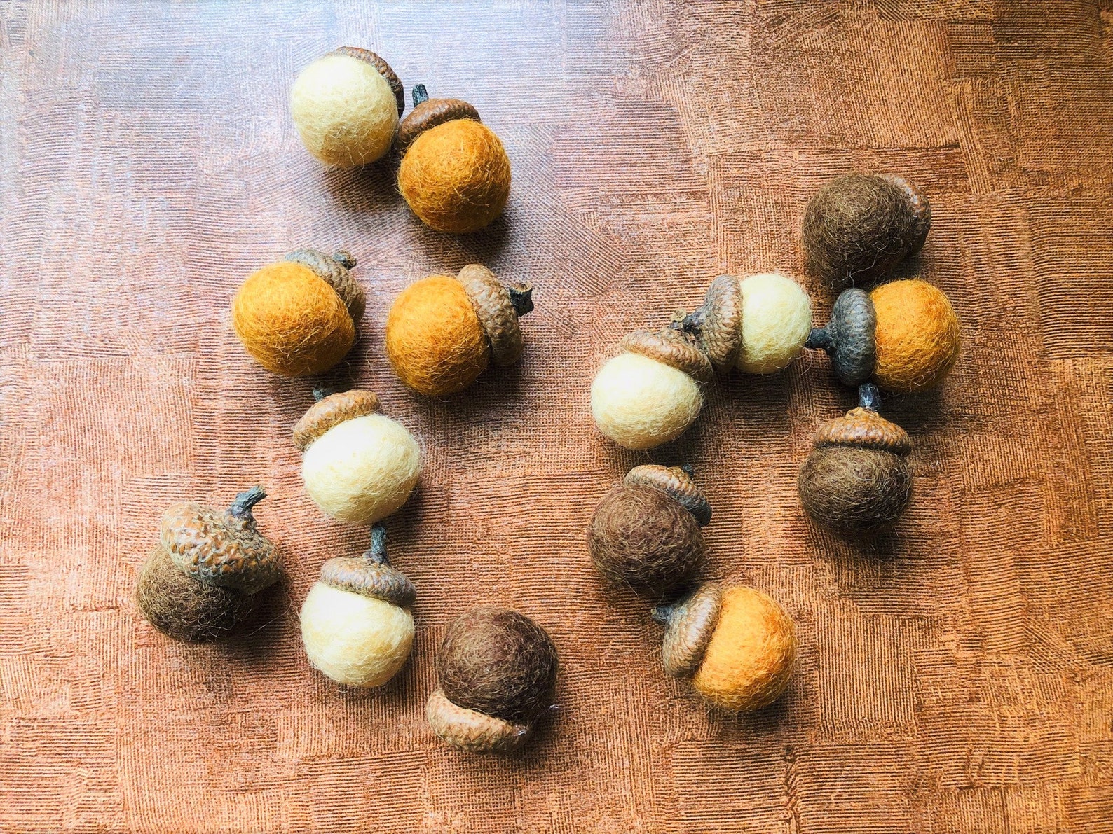 Customizable Brown Wool Acorns Thanksgiving Decor Needle - Etsy