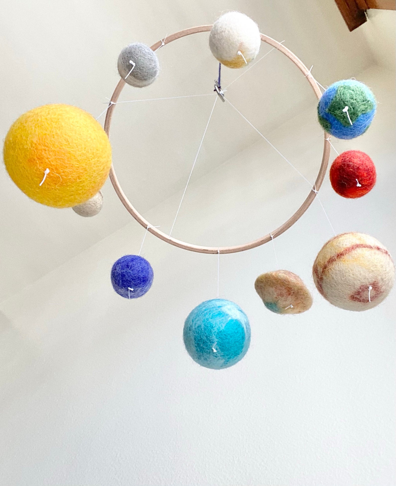 Felted Solar System Ceiling Mobile For Baby s Nursery Wool Felt Sun felted-solar-system-ceiling-mobile-for-baby-s-nursery-wool-felt-sun