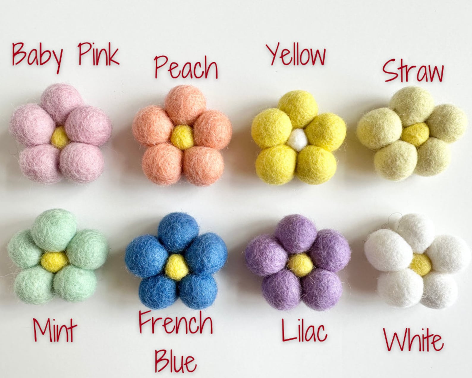 Floral Tic Tac Toe Set - Daisy Easter Basket Gift - Wool Flowers or ...