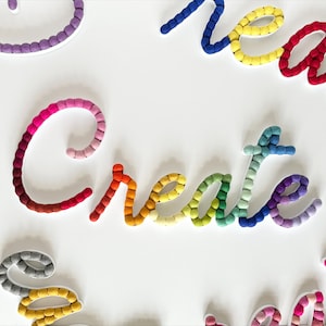 Customizable CREATE Felt Ball Letters - Custom Words for Craft Room ...