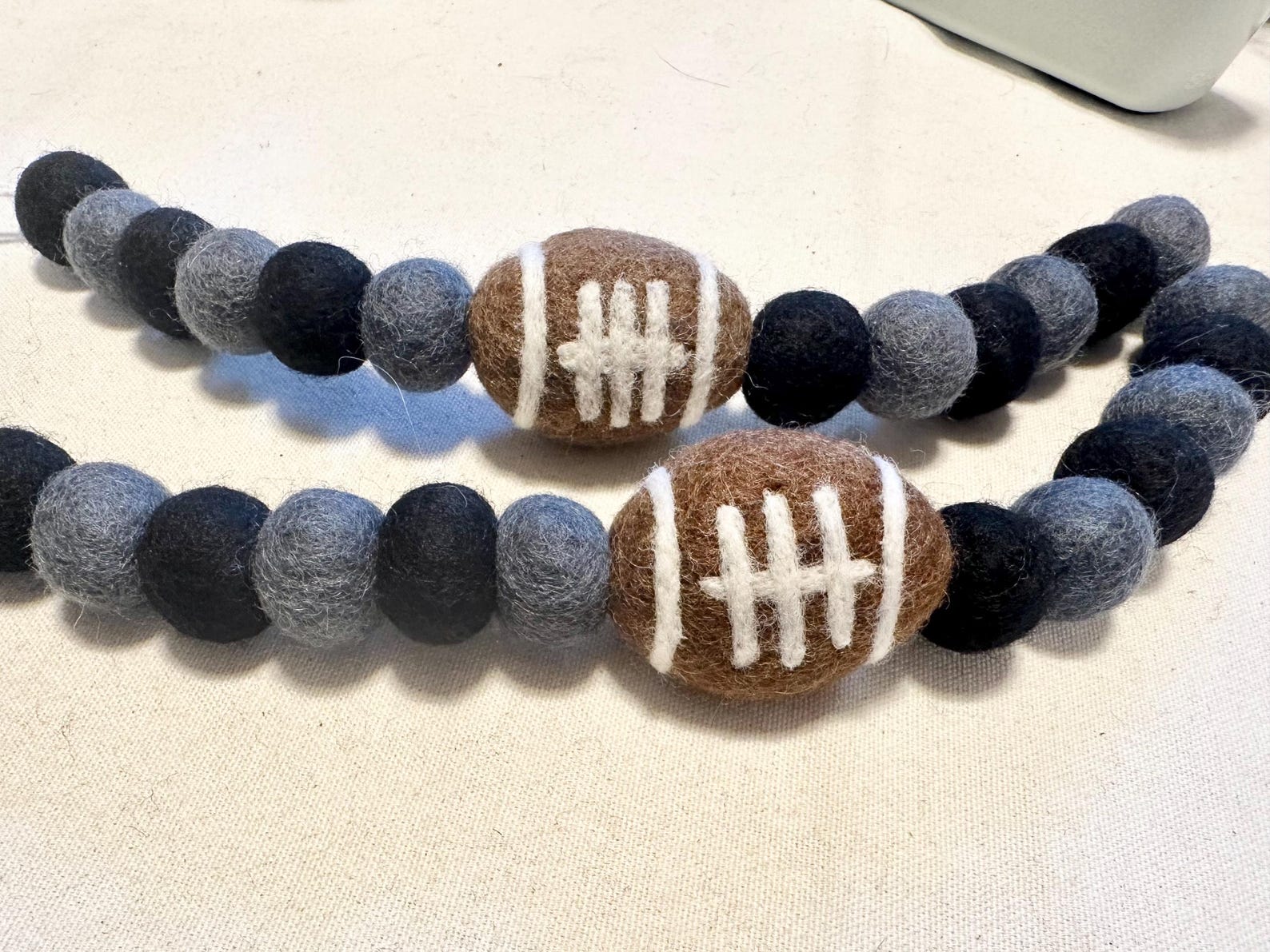 Choose Team Colors Football Curtain Tie Backs - Sporty Felt Ball Ties ...