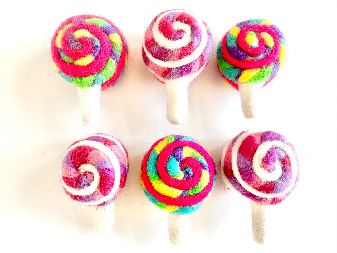 Bright & Cheerful Felt Lollypop Toy - Felted Lollipop for Halloween ...