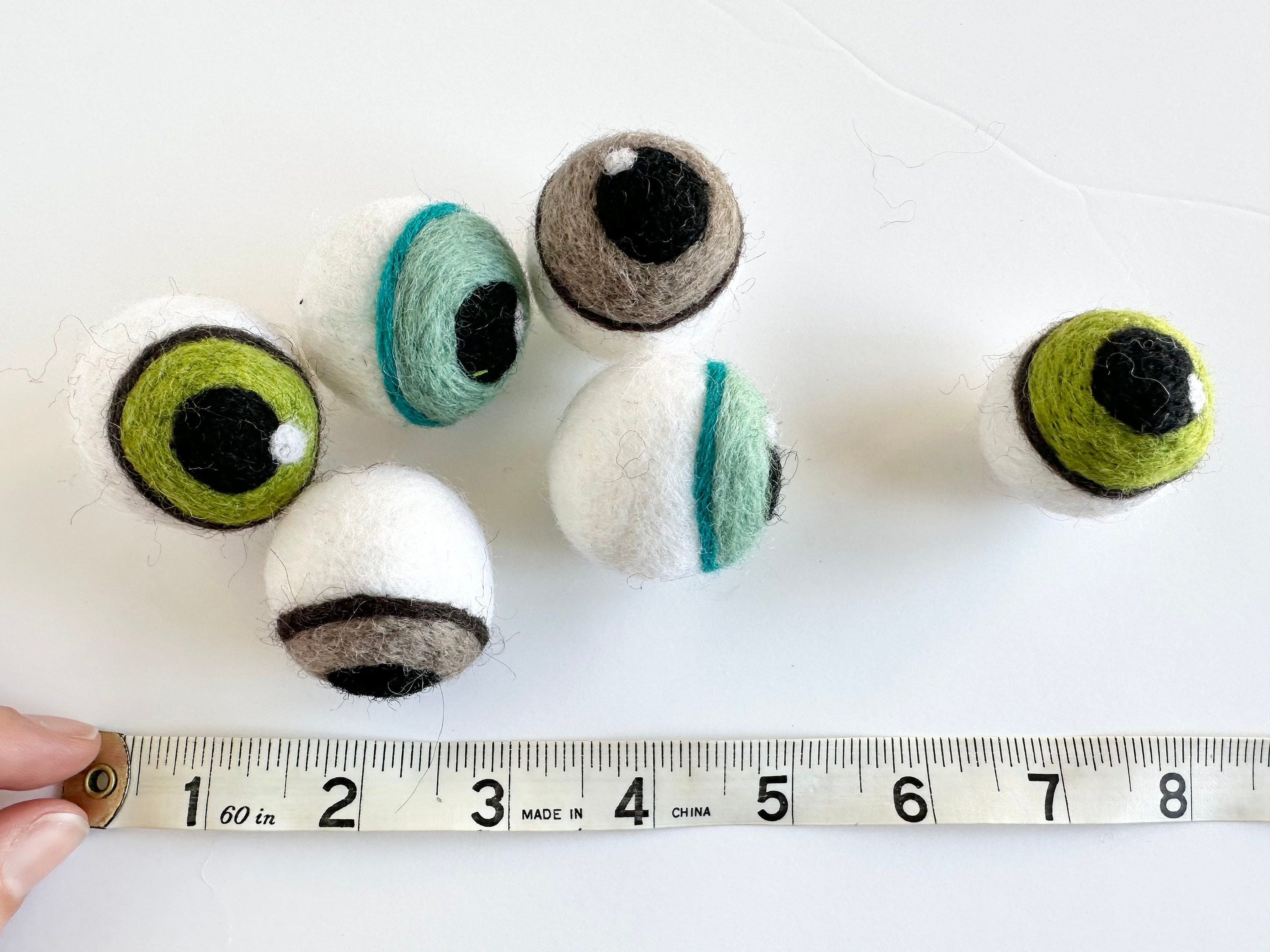 Wool Felt Eye Ball - Green, Blue or Gray Eye - Handmade Felted ...