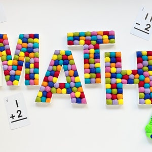 Customizable MATH Letters - 3 Sizes - Wall Art for Class Room, Study ...