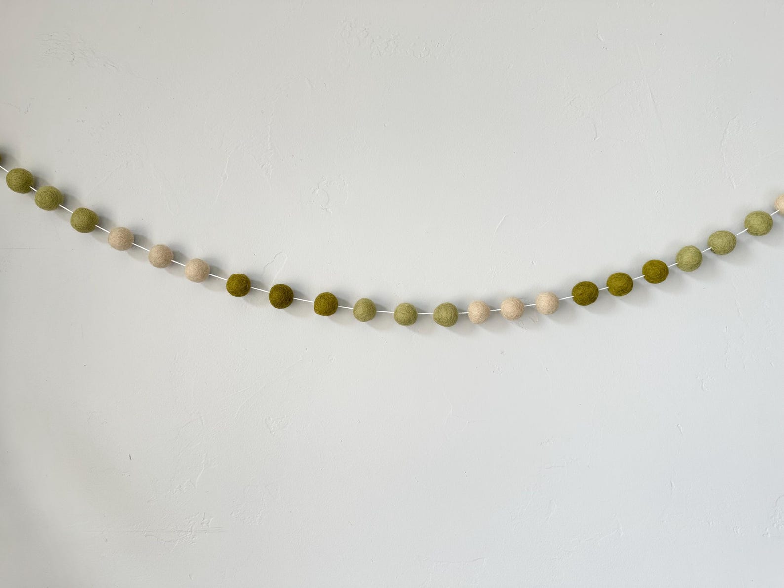 Customizable Color Block Garland - Olive Green, Sage Green, Cream ...