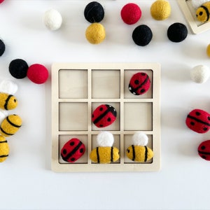 Spring Tic Tac Toe Set - Bumble Bee & Lady Bug Easter Basket Gift ...