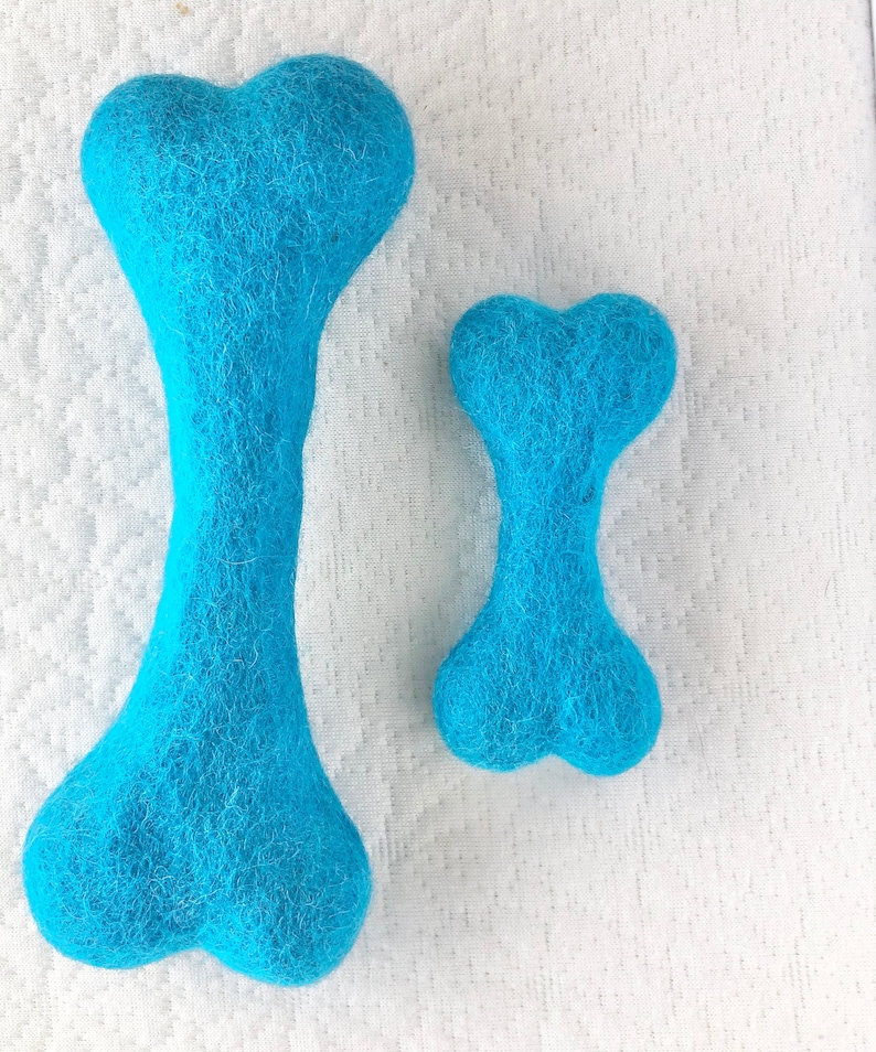Large Solid Wool Dog Bone Hand Felted Colorful Wool Bone | Etsy