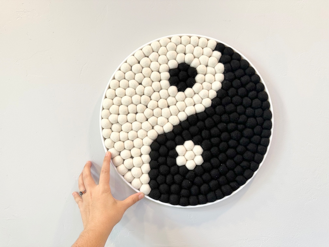 Customizable Yin Yang Wall Hanging - Custom Colors or Black and White ...