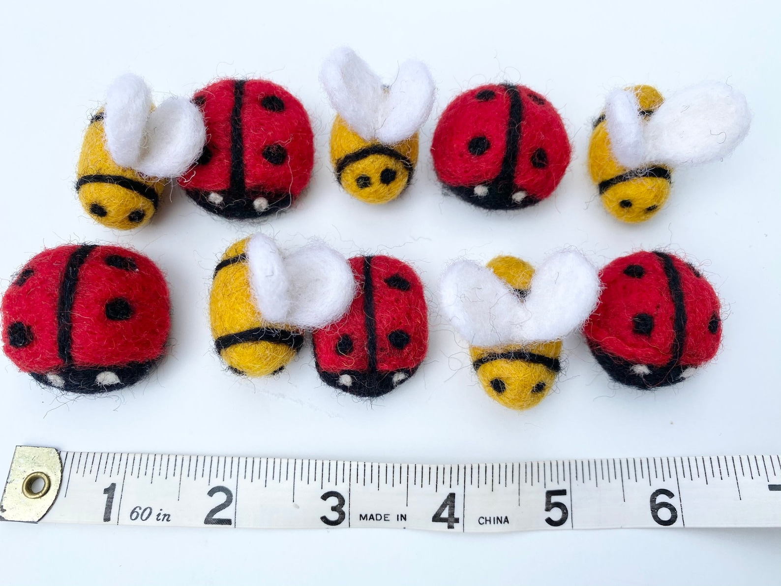 Felt Bumble Bee Wool Bees for Crafting Garlands, Mobiles, Tiered Tray ...