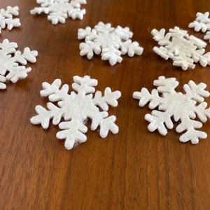 Bulk Felt Snowflakes for Holiday Crafting - Flat Felt Snow Flake ...