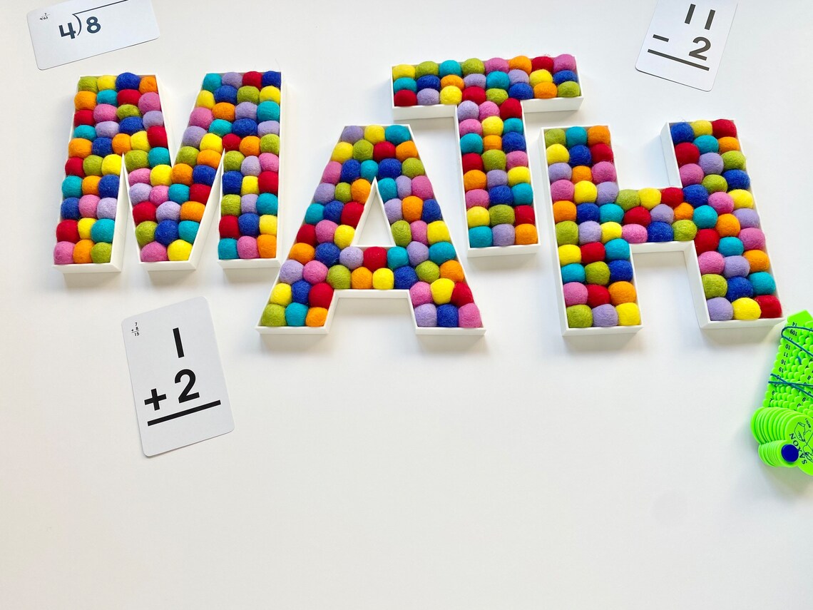 Customizable MATH Letters - 3 Sizes - Wall Art for Class Room, Study ...