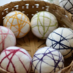 Premium XL Wool Dryer Ball - Extra Large Colorful Organic Laundry Ball ...