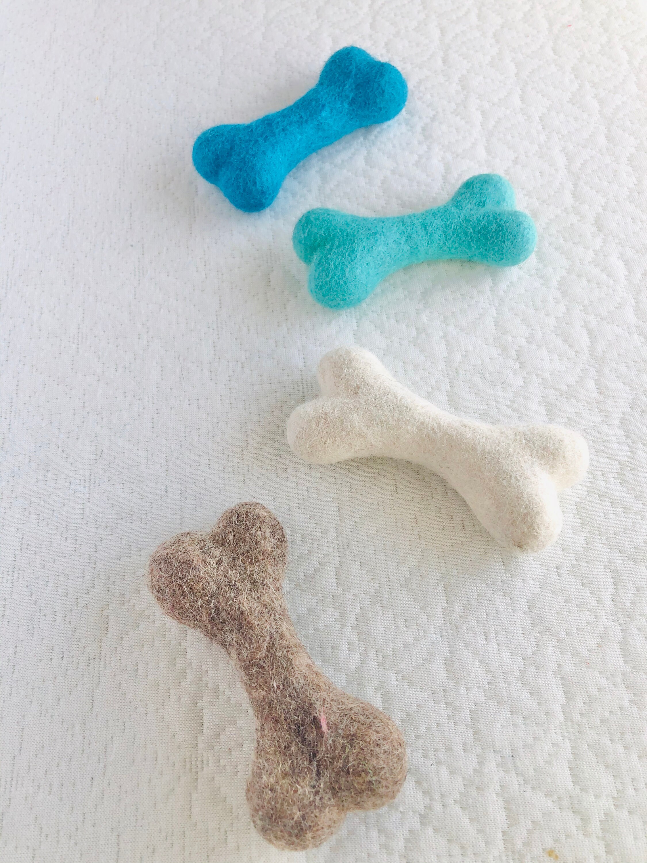 Small Solid Wool Dog Bone Hand Felted Colorful Wool Bone | Etsy