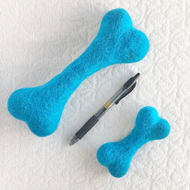 Large Solid Wool Dog Bone Hand Felted Colorful Wool Bone | Etsy
