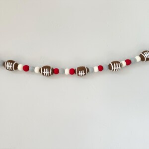 Customizable Wool Football Fan Garland - Felt Foot Ball Bunting - Fall ...