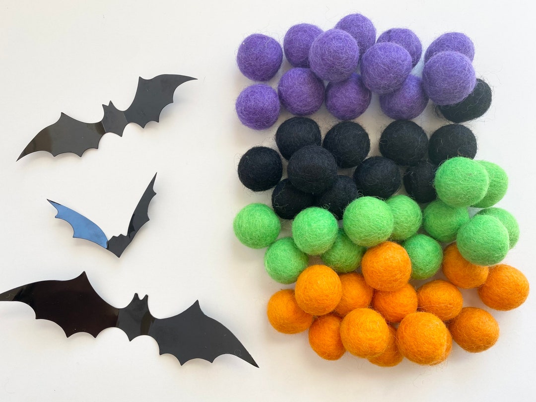 Mix N Monster Mash Felt Balls - 2.5 Cm Felted Custom Wool Balls for ...
