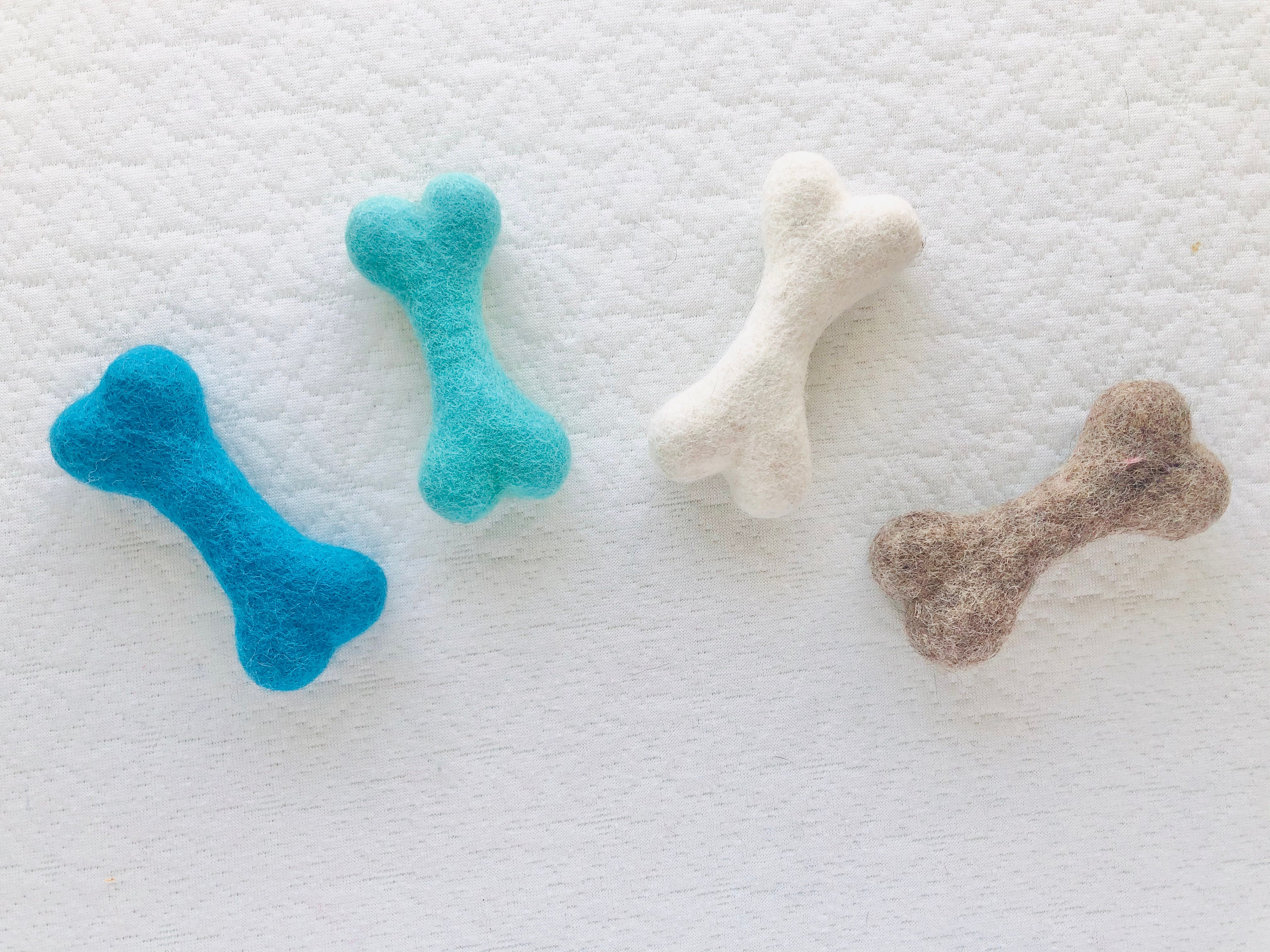 Small Solid Wool Dog Bone Hand Felted Colorful Wool Bone | Etsy
