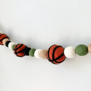 Customizable Wool Basketball Fan Garland Felt Basket Ball Bunting ...