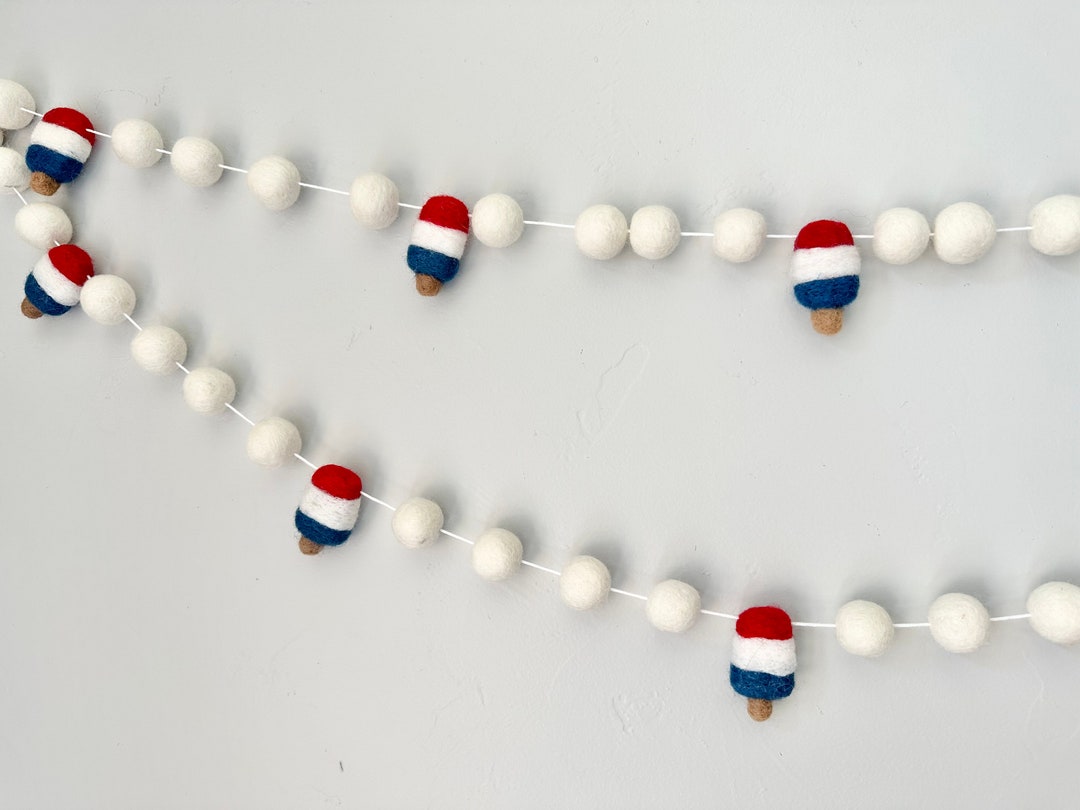 Customizable Bomb Pop Garland - Mini Rocket Popsicle Banner - 4th of ...