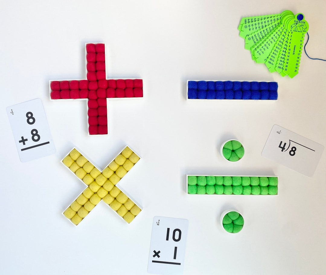 Custom Math Symbol Wall Hangings - Customizable Felt Ball Plus, Minus ...