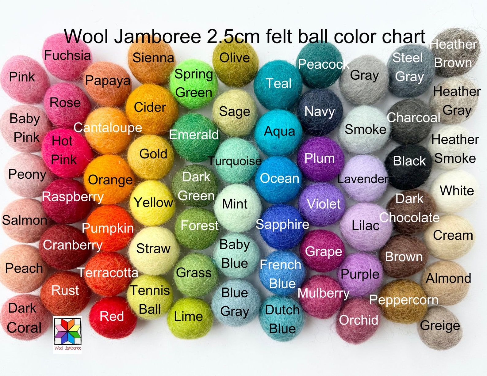 Customizable Wool Heart Garland - Custom Felt Ball Valentines Day ...