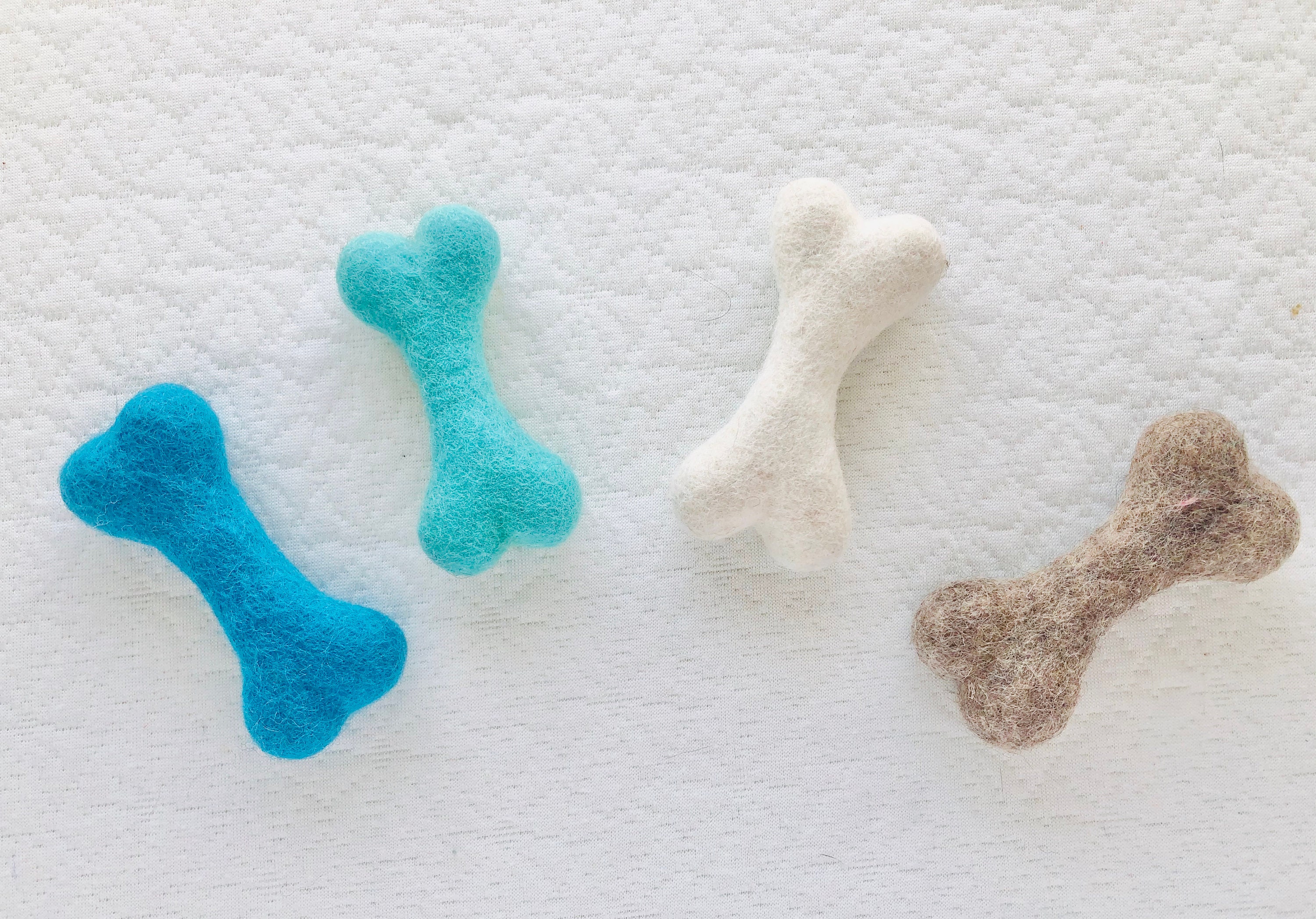 Small Solid Wool Dog Bone Hand Felted Colorful Wool Bone | Etsy