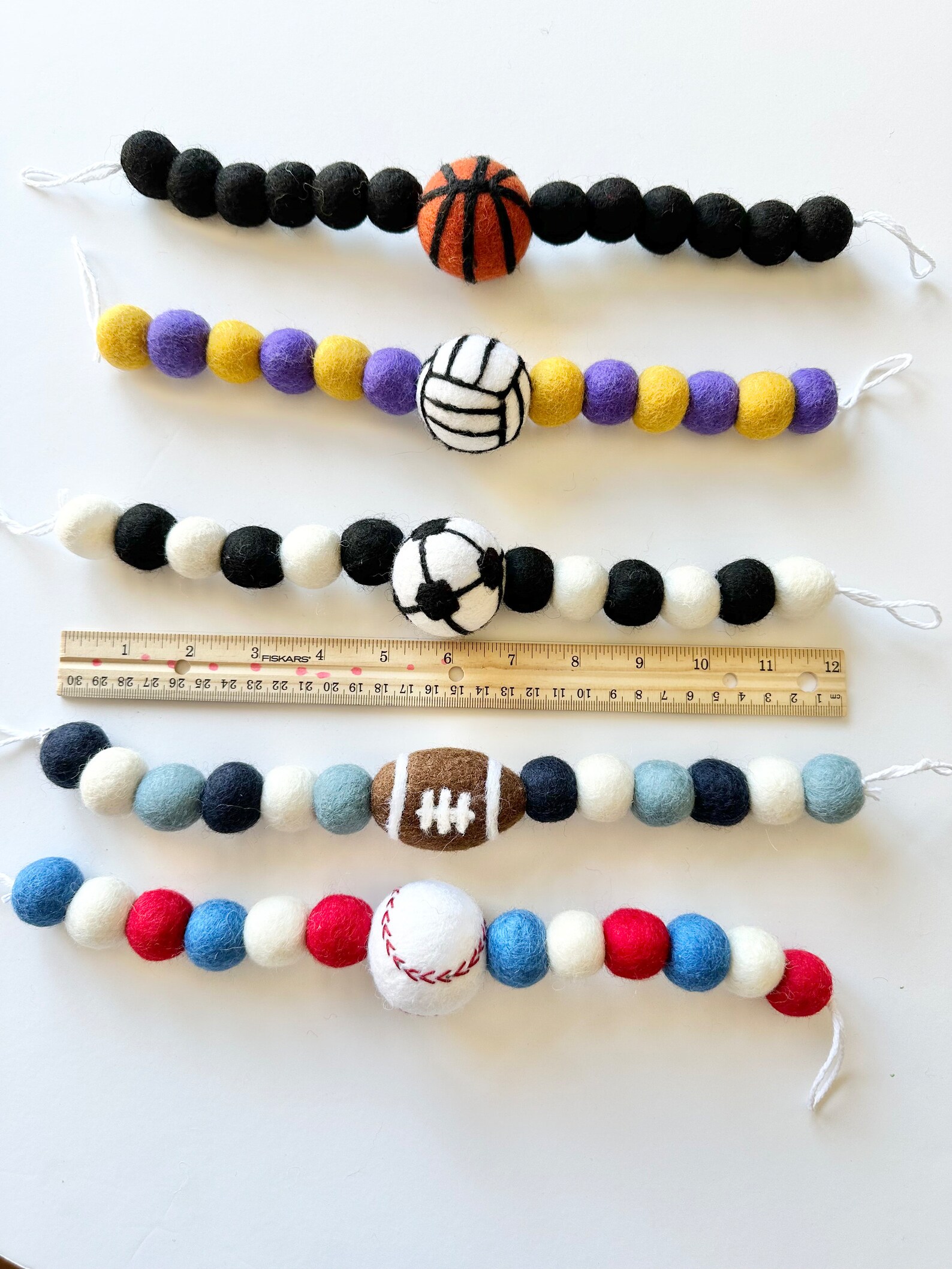 Choose Team Colors Football Curtain Tie Backs - Sporty Felt Ball Ties ...