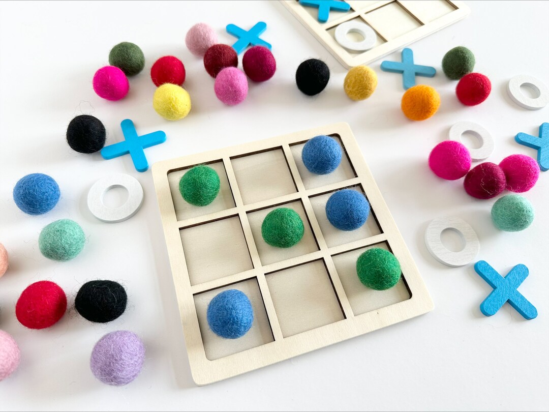 Custom Tic Tac Toe Set - Stocking Stuffer or Easter Basket Gift - Wool ...