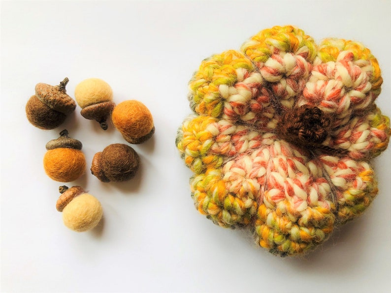 Customizable Brown Wool Acorns Thanksgiving Decor Needle - Etsy