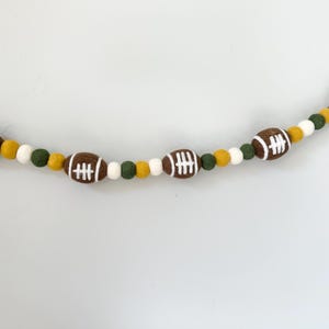 Customizable Wool Football Fan Garland - Felt Foot Ball Bunting - Fall ...