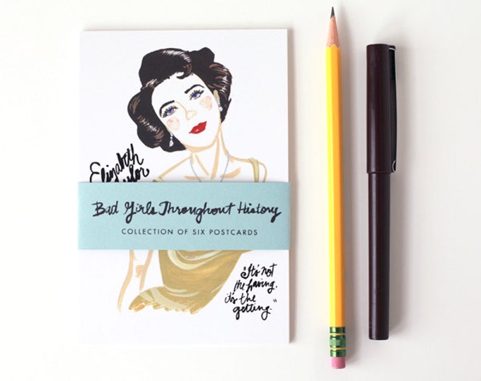 Bad Girls Throughout History Postcards - Set of 6 - Etsy