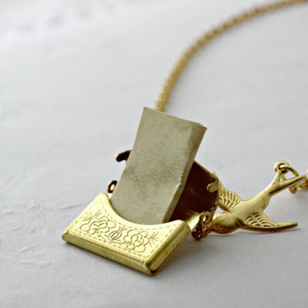 Envelope Necklace - Etsy