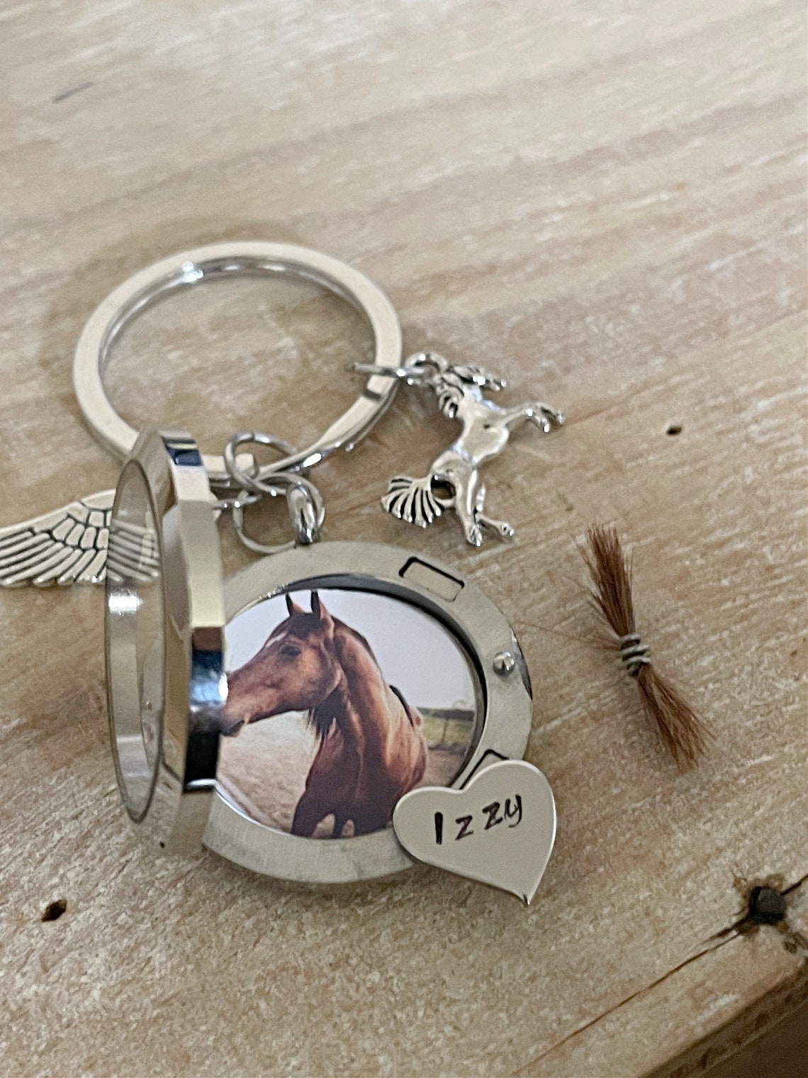 Horse Hair Keepsake Horse Hair Keychain Horse Memorial Gift | Etsy
