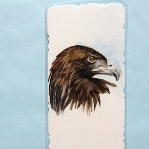 Eagle Bookmarks, Set of 3 Original Watercolor Birds, Hand Painted Busts ...