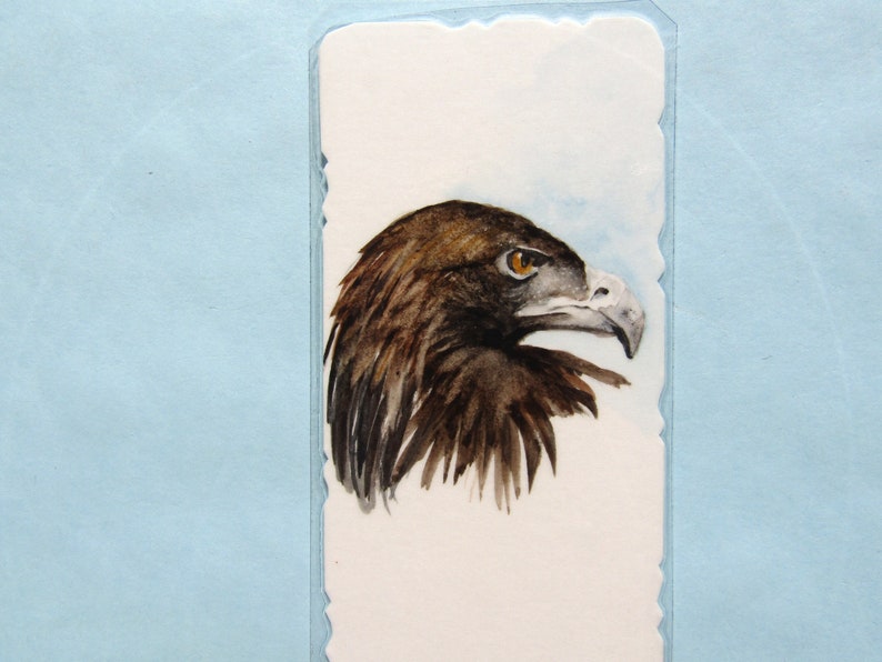 Eagle Bookmarks Set of 3 Original Watercolor Birds Hand - Etsy